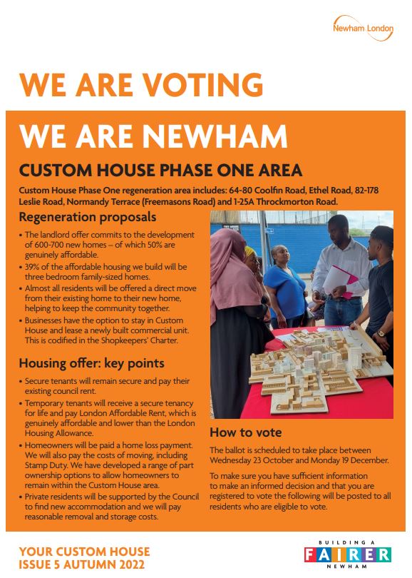 Custom House redevelopment programme – Regeneration project: Canning ...